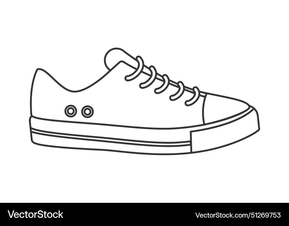 Low top canvas sneakers with rubber soles Vector Image