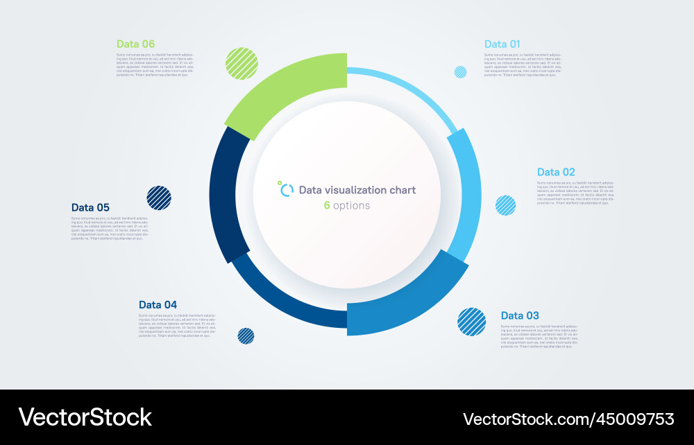 Pie chart infographic template in the form Vector Image
