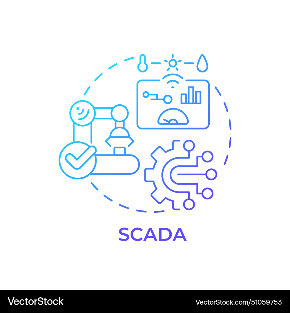 Scada blue gradient concept icon Royalty Free Vector Image Scada blue gradient concept icon Royalty Free Vector Image