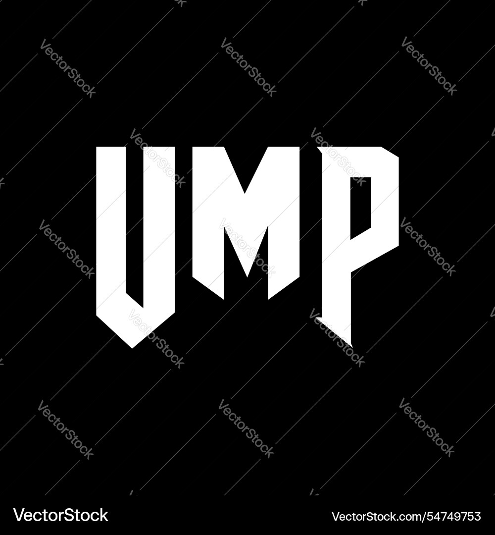 Ump letter logo design for technology company Vector Image