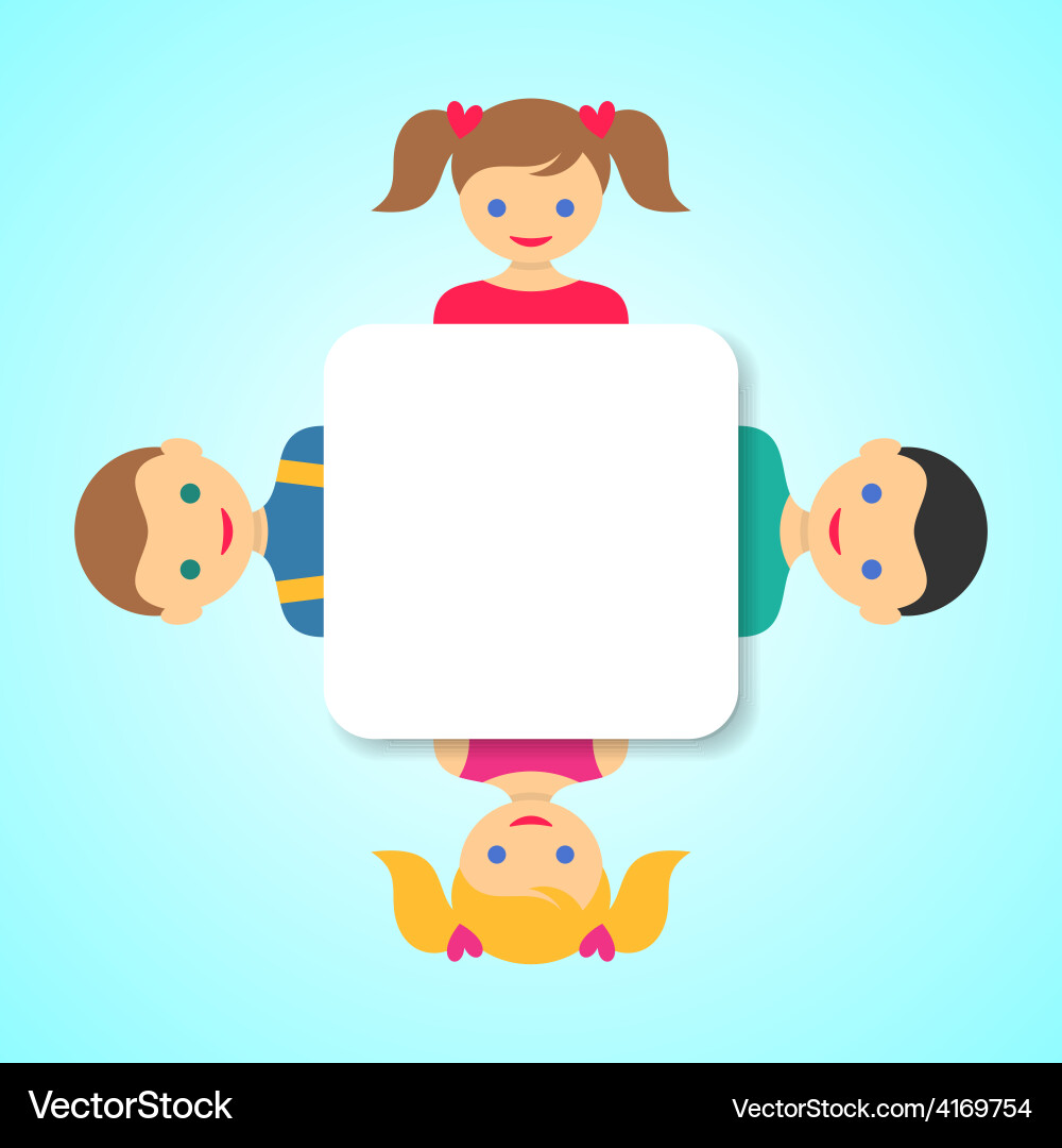 Children friends Royalty Free Vector Image - VectorStock