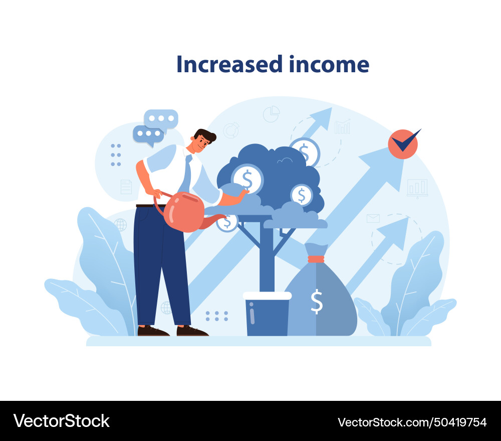 Financial prosperity theme with professional Vector Image