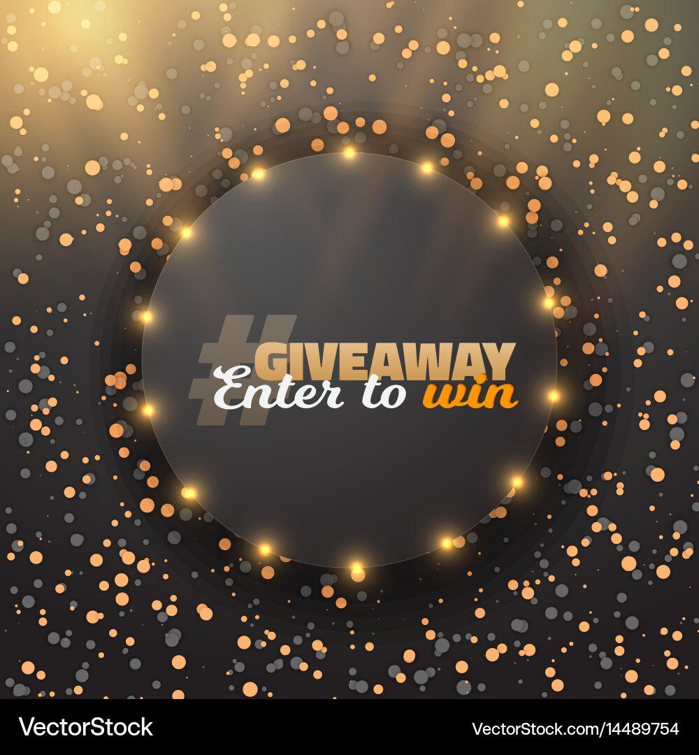 Giveaway button template Royalty Free Vector Image