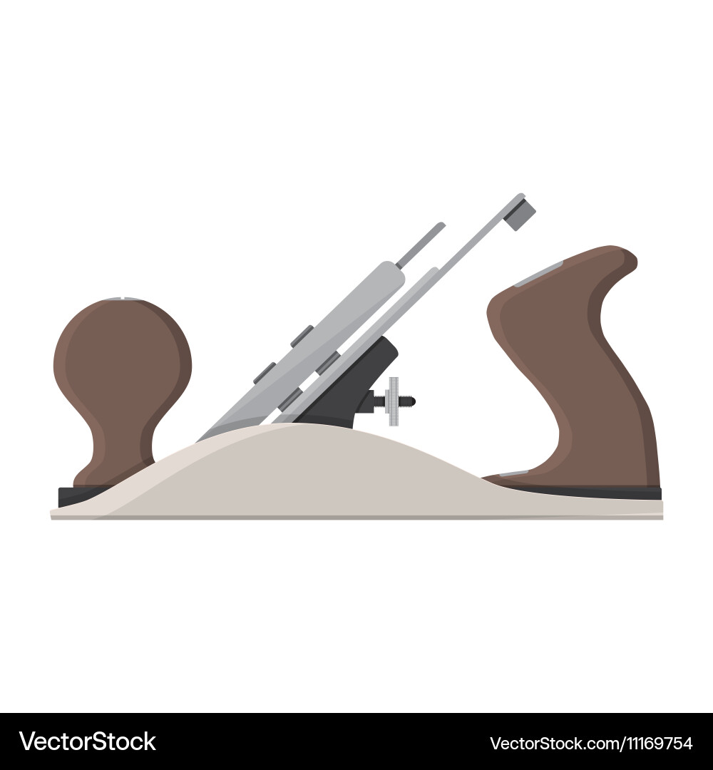 Jointer plane hand tool for carpentry Royalty Free Vector