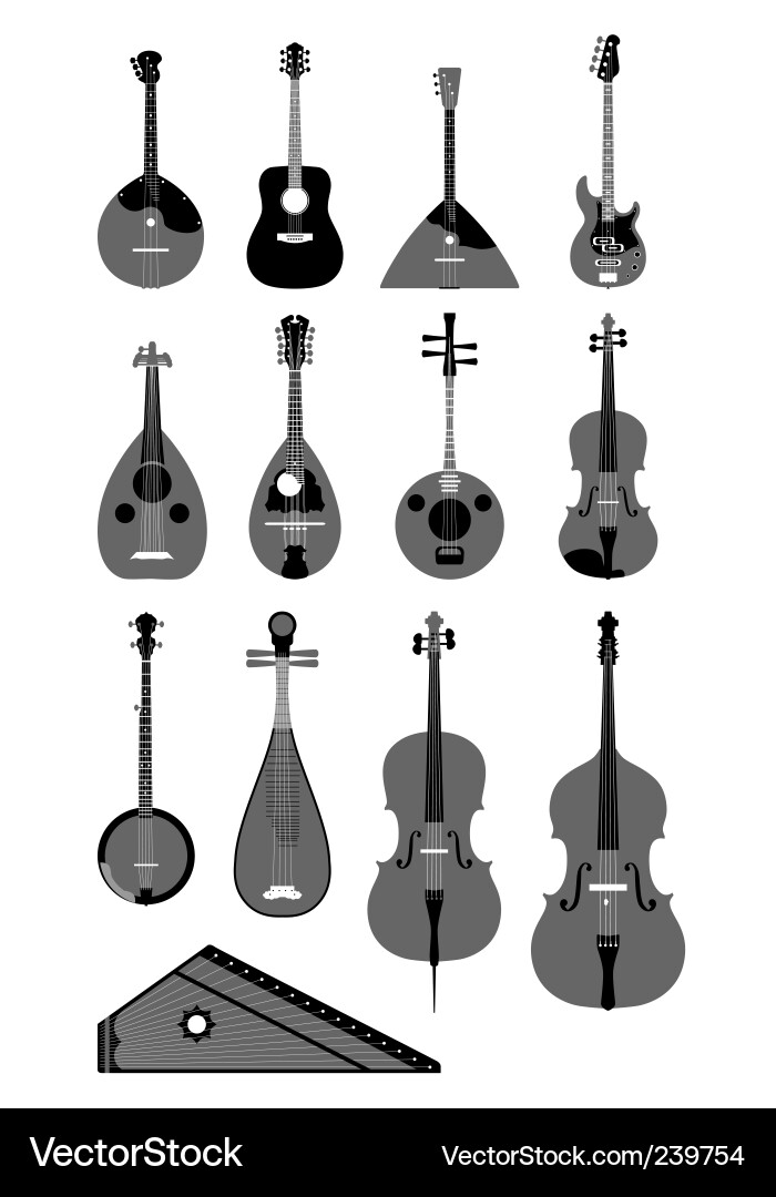 Musical instruments Royalty Free Vector Image - VectorStock