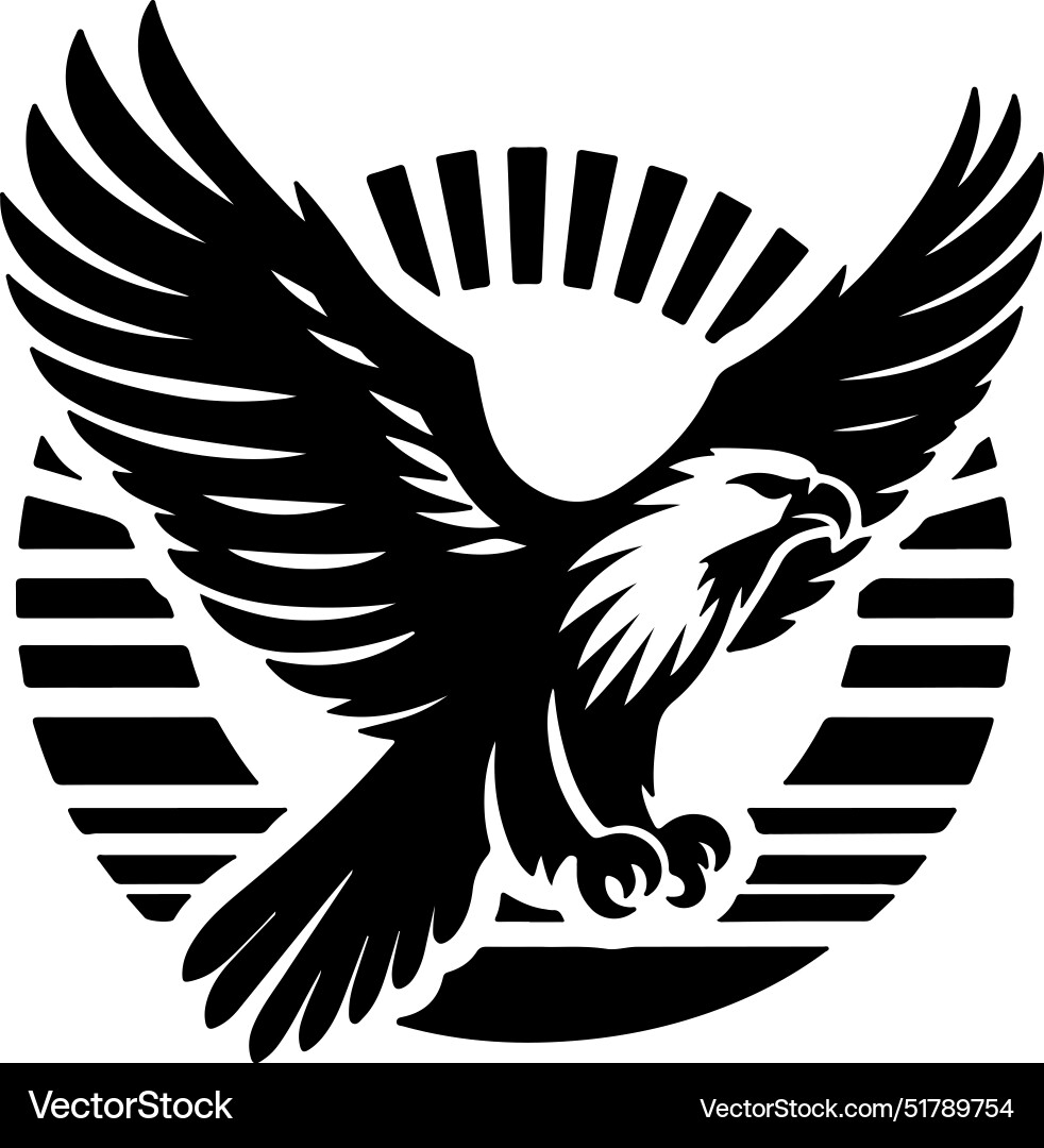 Philippine eagle isolated black design Royalty Free Vector