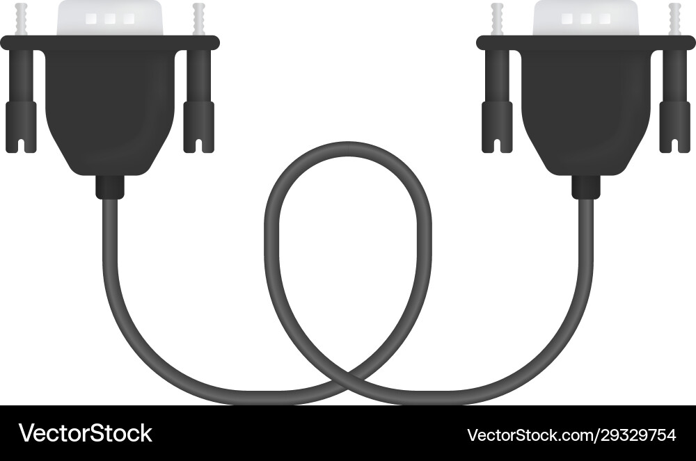 Vga cable Royalty Free Vector Image - VectorStock