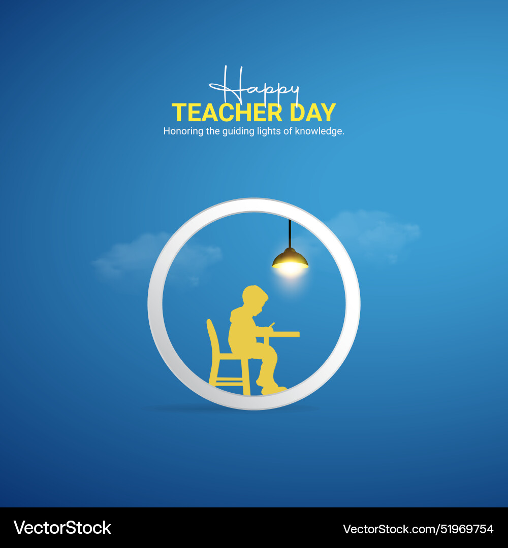 World teachers day creative ads design Royalty Free Vector