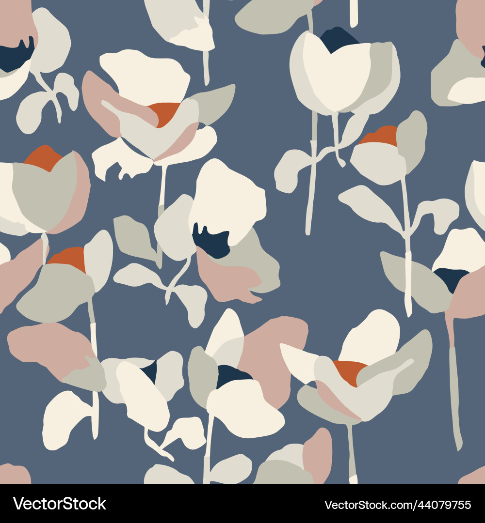 Abstract floral seamless pattern Royalty Free Vector Image