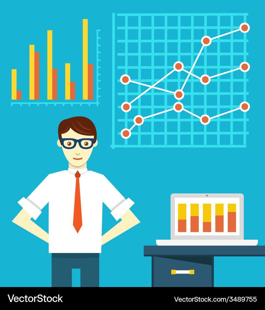 Expert of business optimization Royalty Free Vector Image