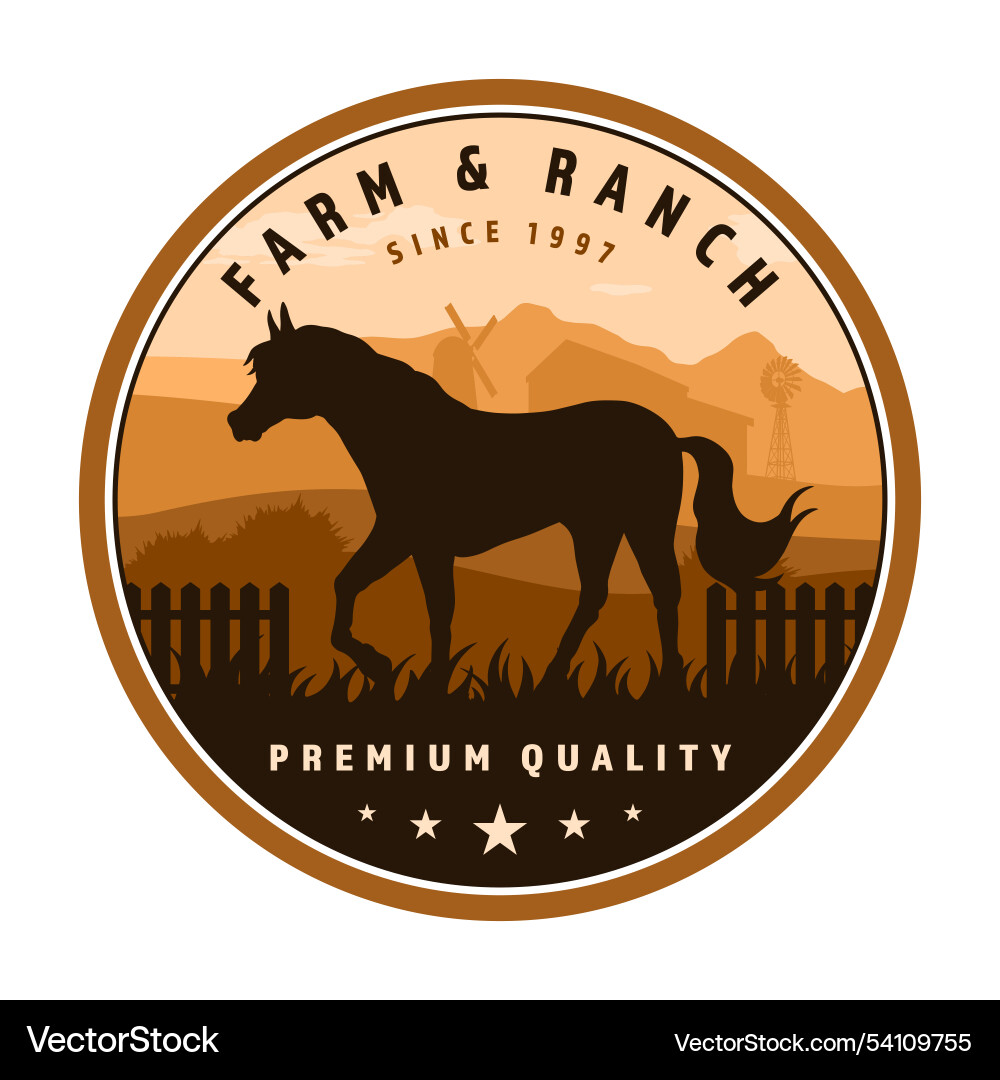 Farm and ranch logo Royalty Free Vector Image - VectorStock