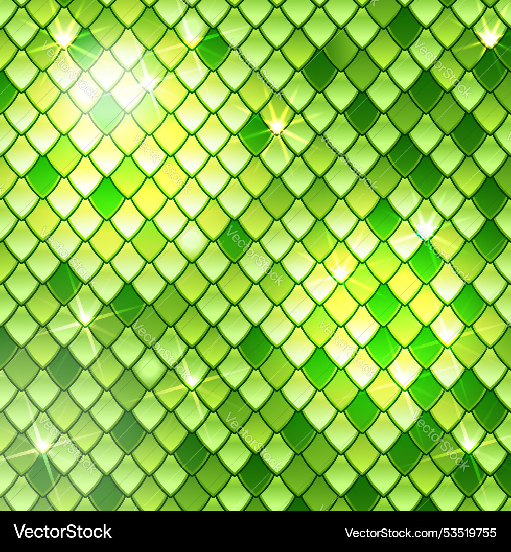 Green shiny snakeskin scales Royalty Free Vector Image