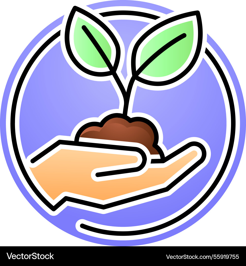 Reforestation icon logo Royalty Free Vector Image
