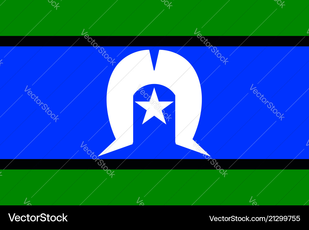 Torres strait islander flag Royalty Free Vector Image