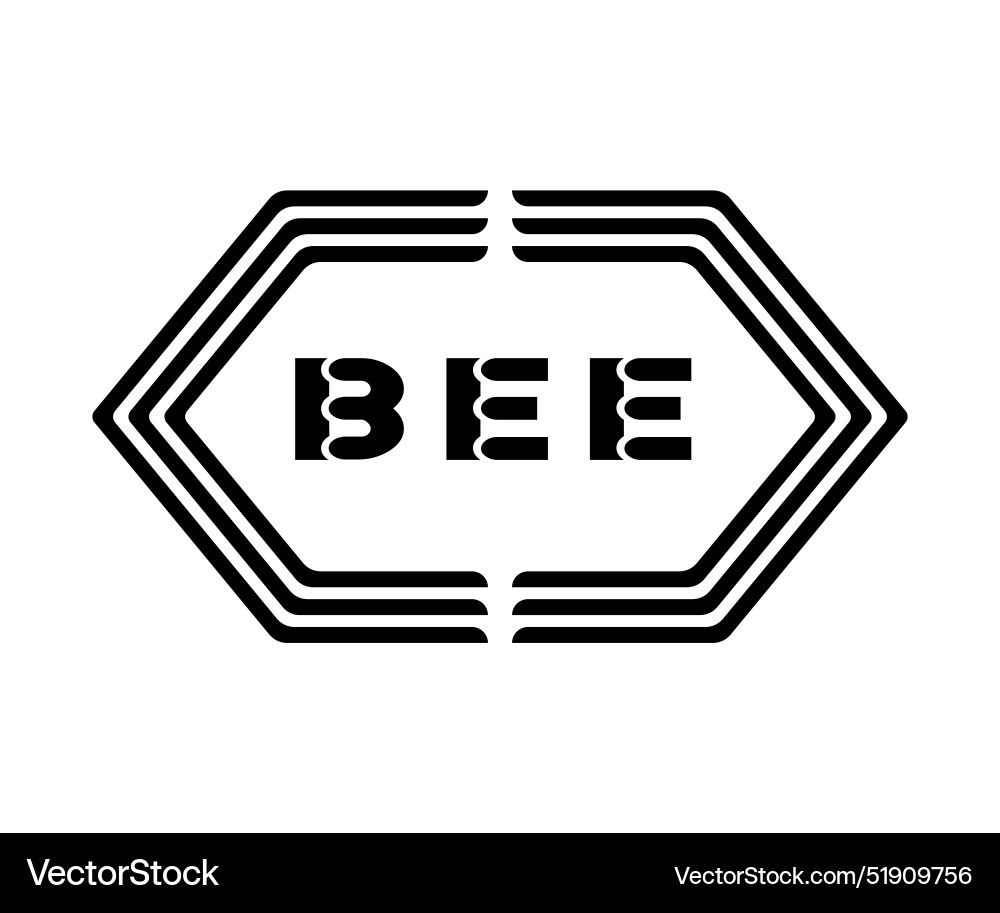 Bee letter logo design simple and modern Vector Image