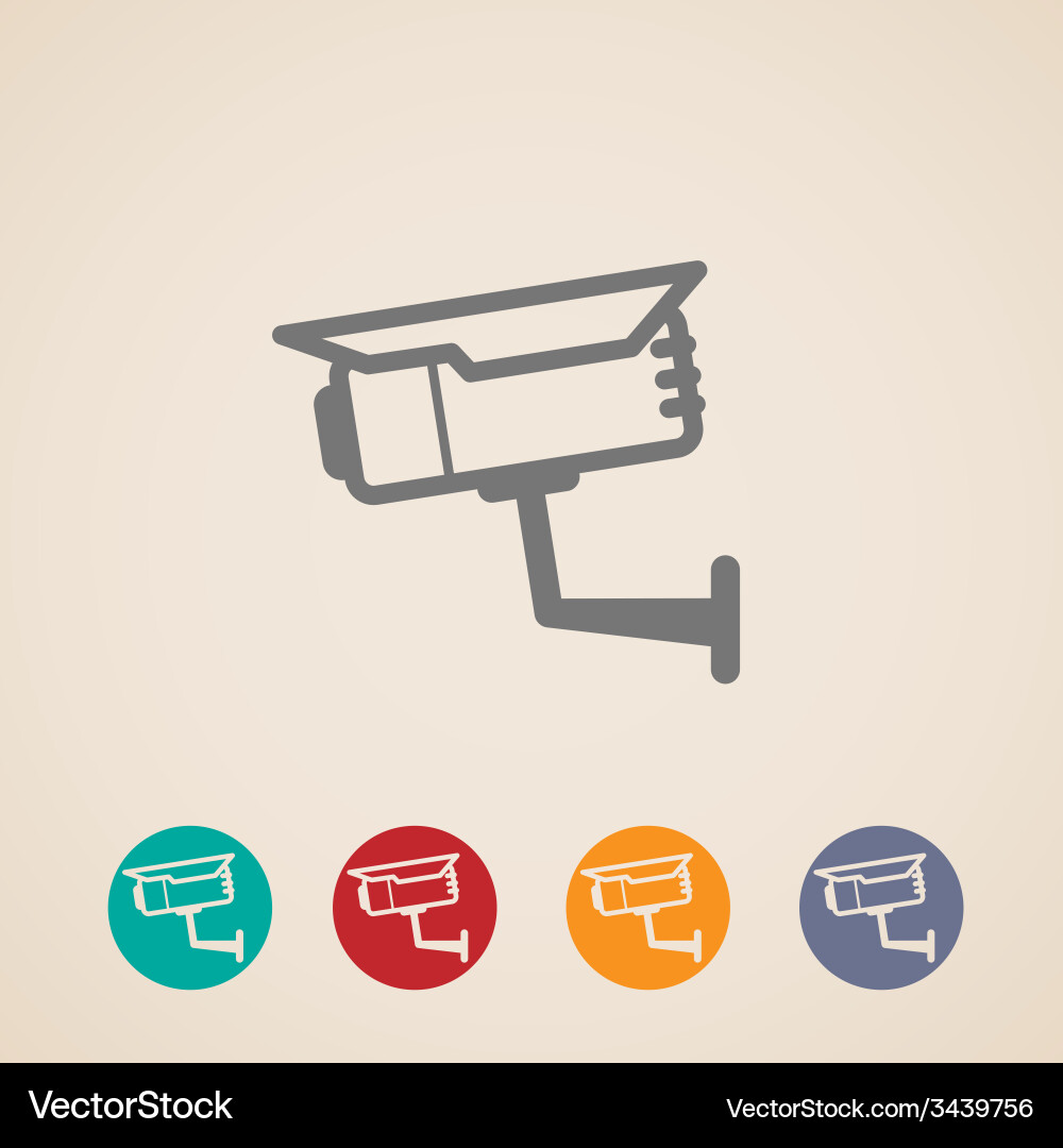 Set of cctv camera icons Royalty Free Vector Image