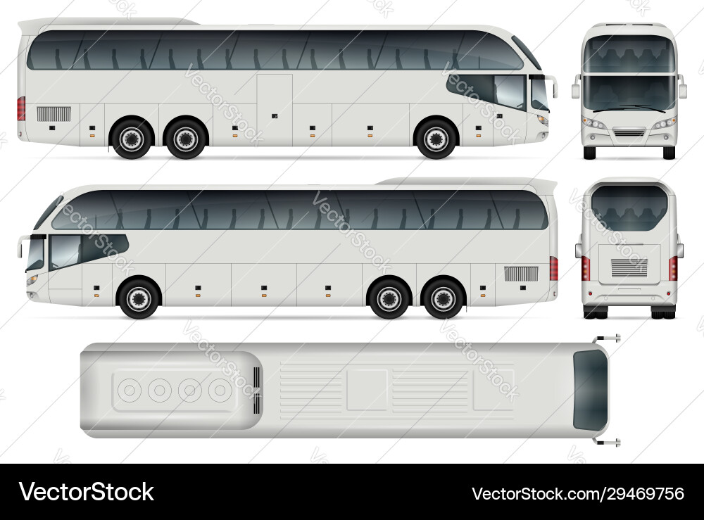 Travel bus Royalty Free Vector Image - VectorStock