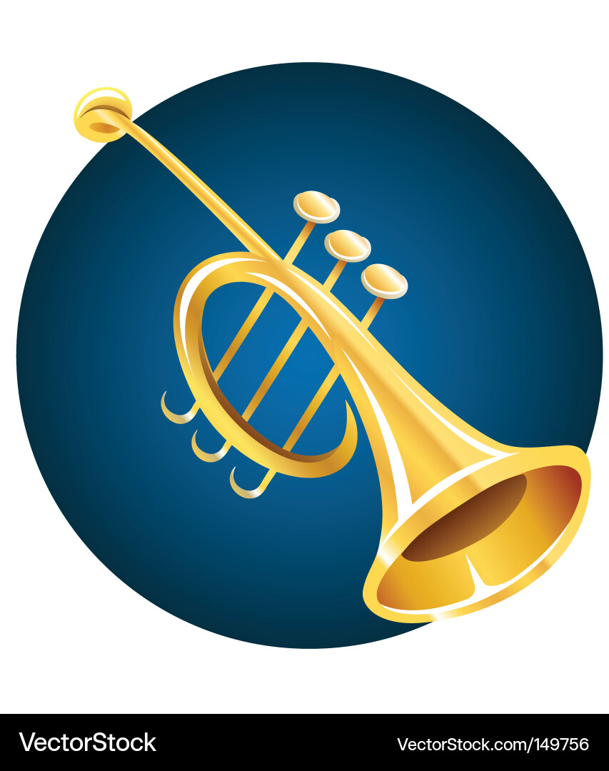 Trumpet music instrument Royalty Free Vector Image