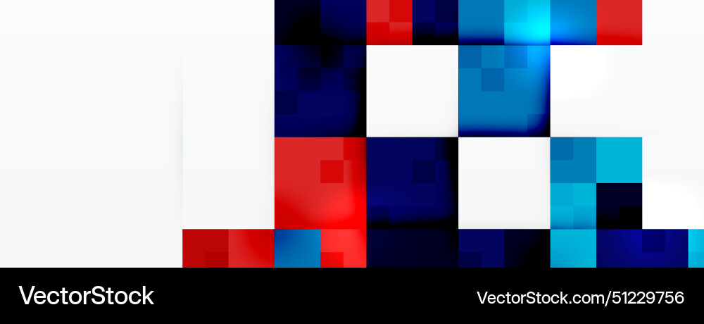 Vibrant red blue and white checkered pattern Vector Image