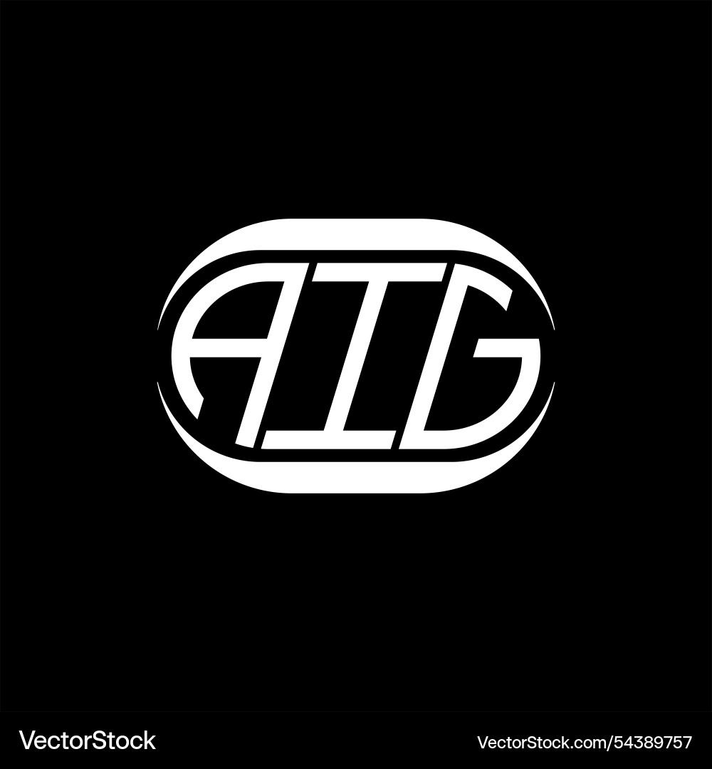 Aig abstract monogram logo design Royalty Free Vector Image