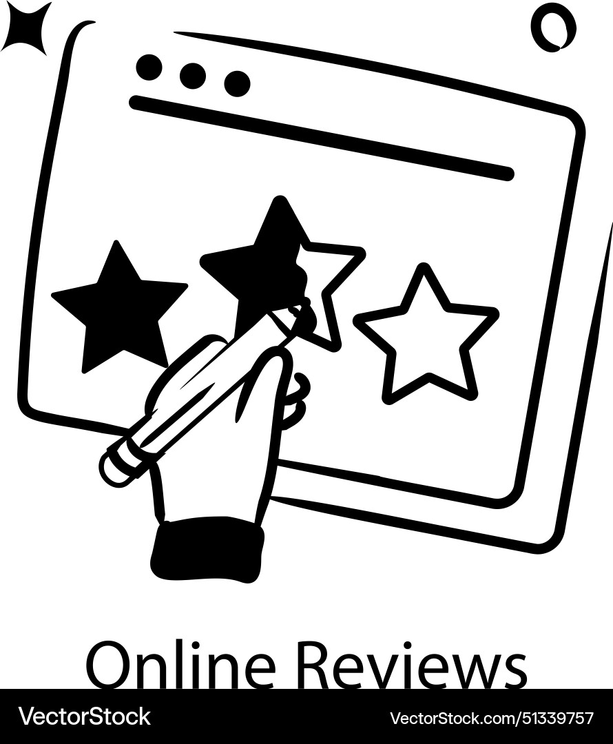 Online reviews Royalty Free Vector Image - VectorStock