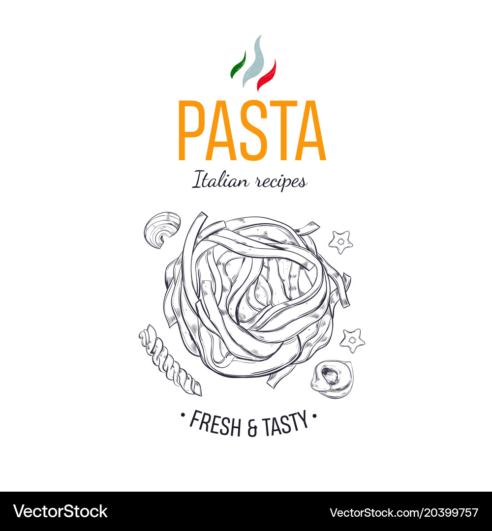 Pasta design template 2 Royalty Free Vector Image