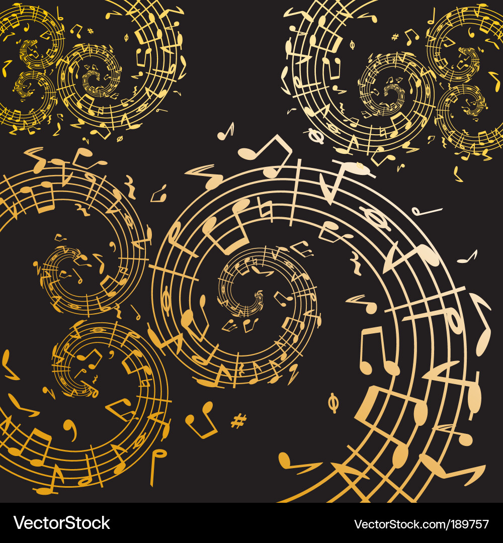 Swirling Musical Notes Royalty Free Vector Image