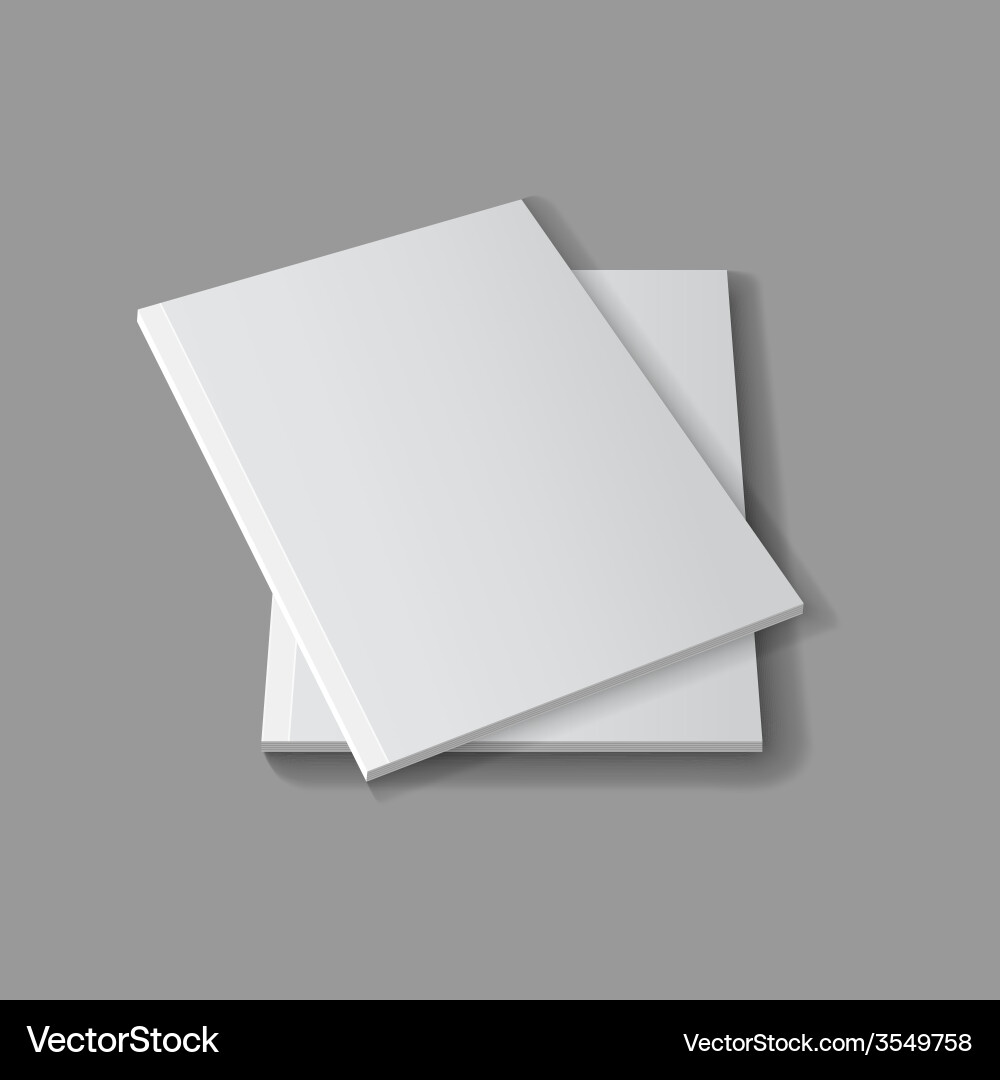 Blank empty magazine template Royalty Free Vector Image