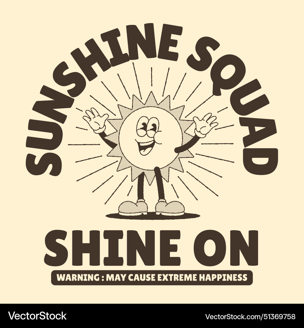 Cheerful Sun Mascot Royalty Free Vector Image - VectorStock