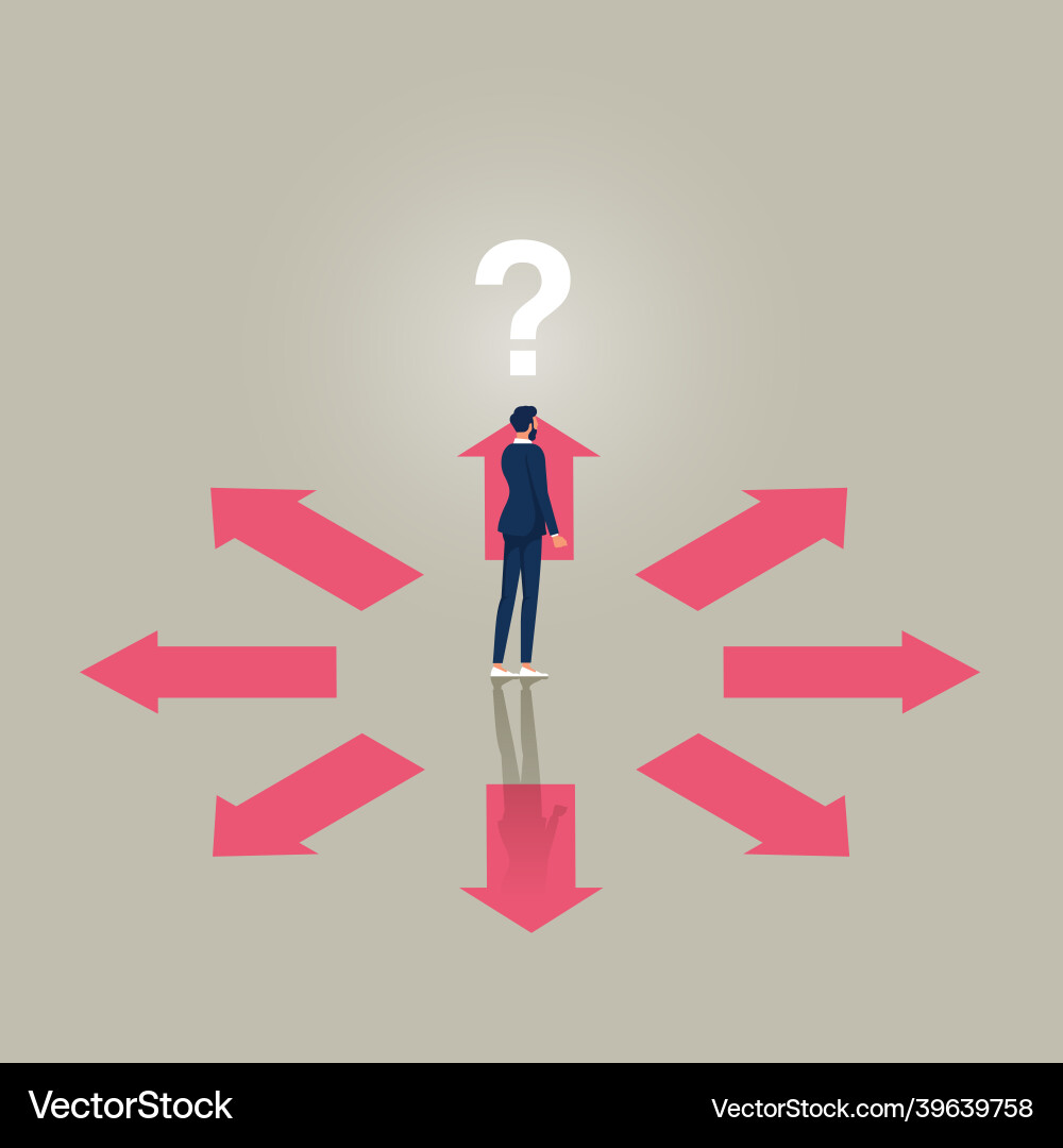 Choice way concept-decision business metaphor Vector Image Choice way concept-decision business metaphor Vector Image