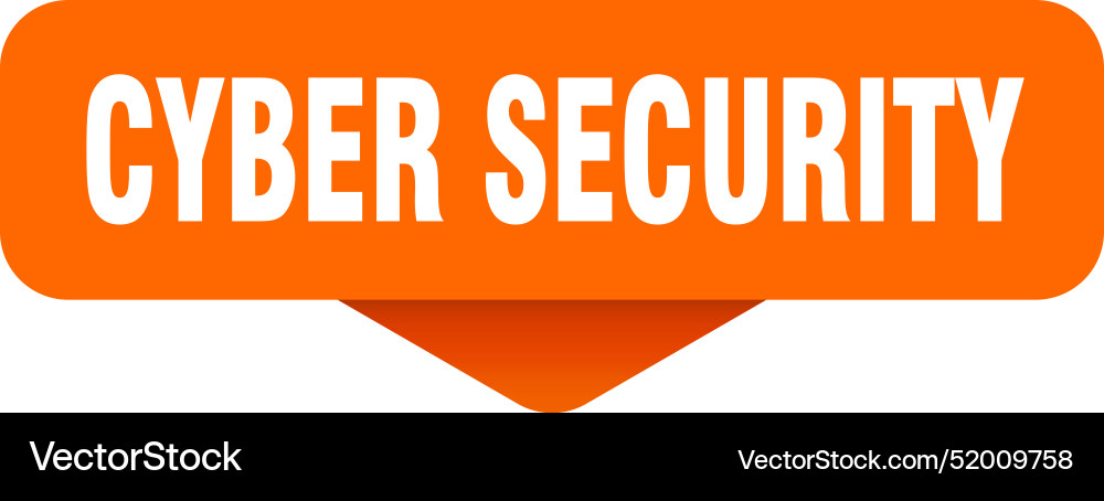 Cyber security sticker sign Royalty Free Vector Image