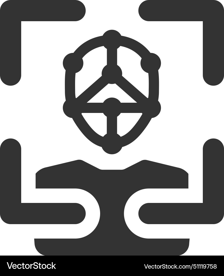 Face recognition icon Royalty Free Vector Image