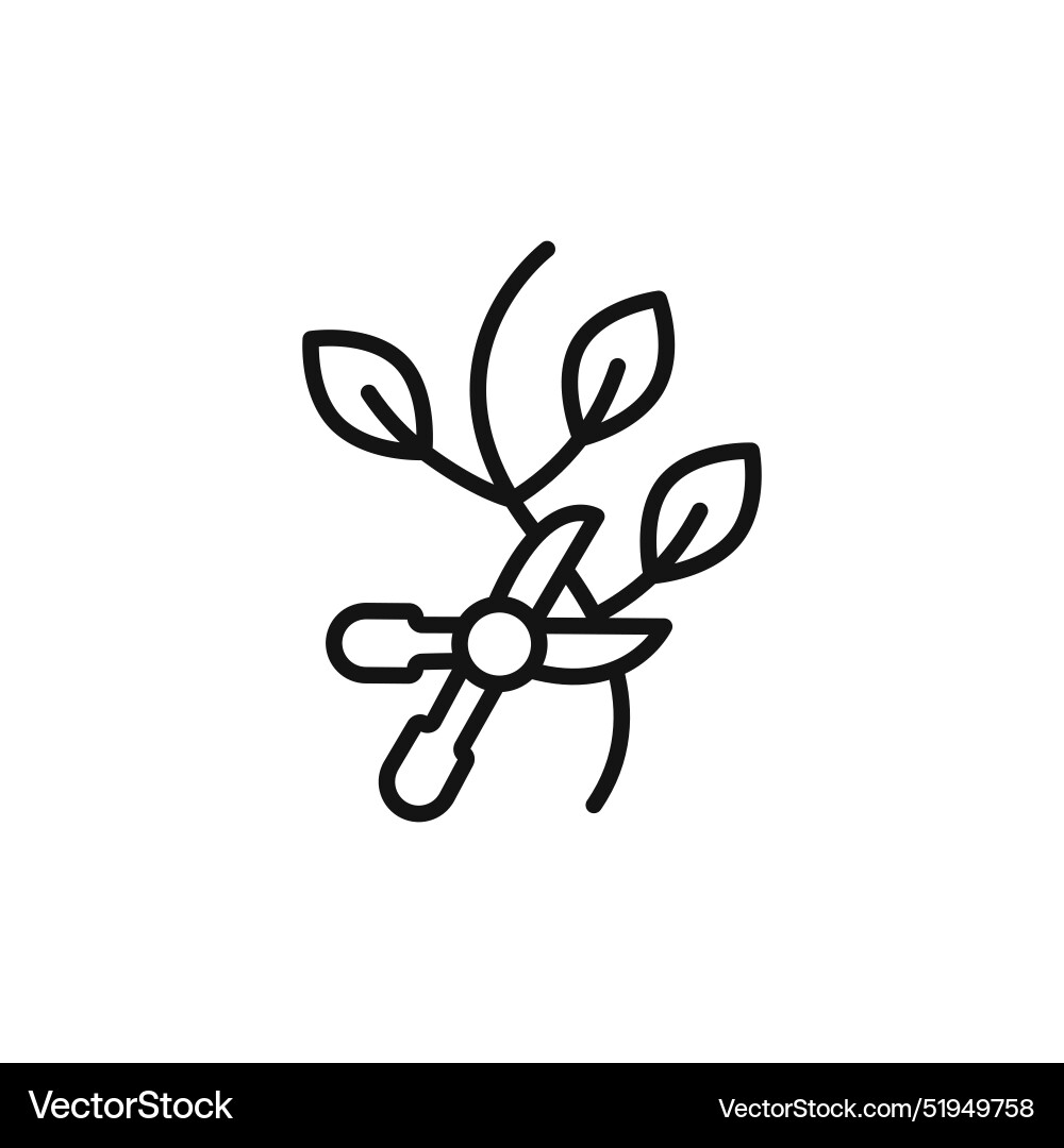 Pruning logo sign outline Royalty Free Vector Image