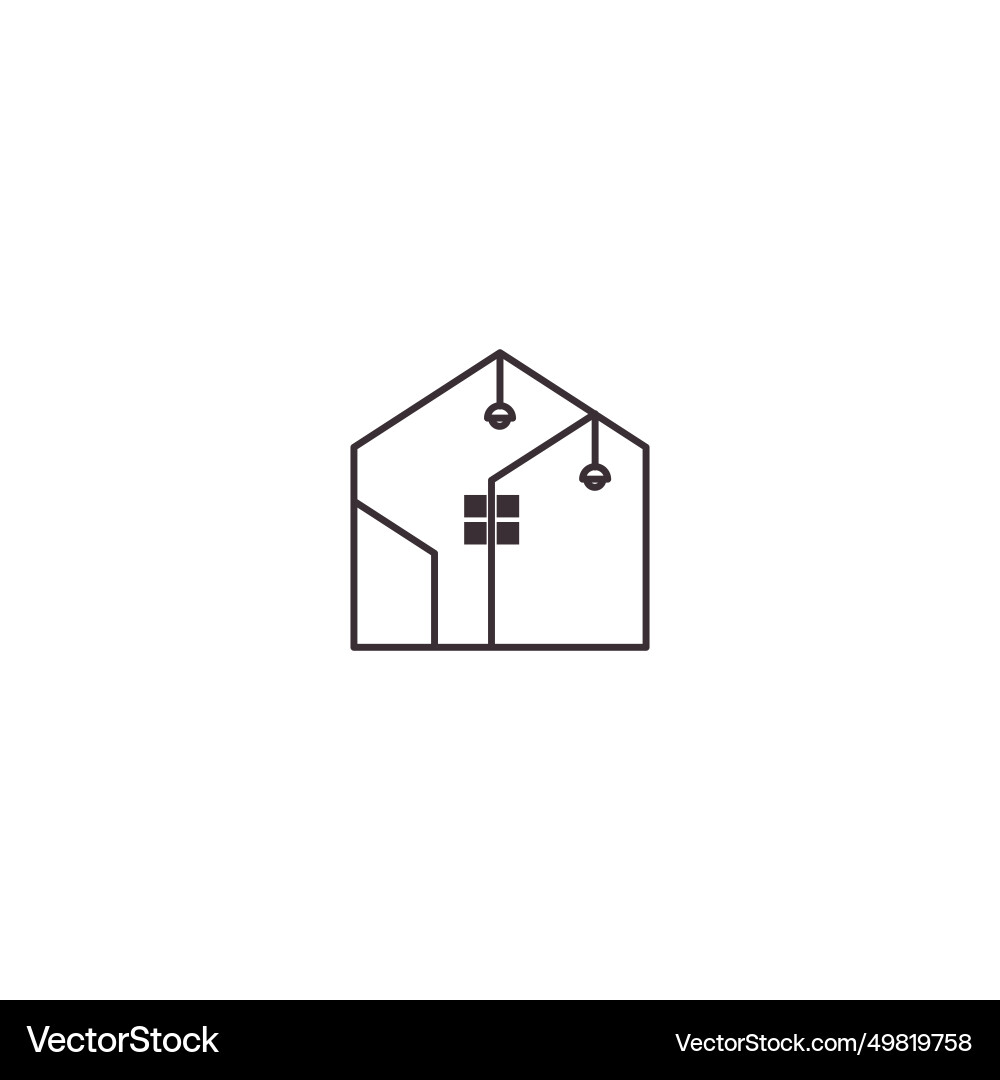 Simple house icon logo design Royalty Free Vector Image