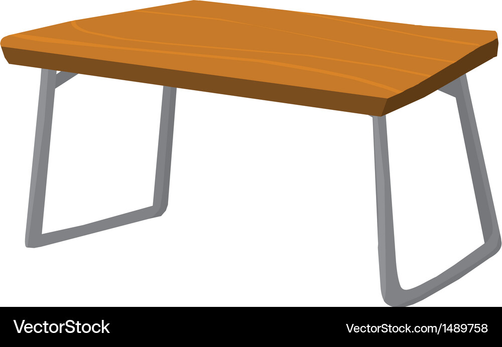 Wooden Table Isolated Royalty Free Vector Image