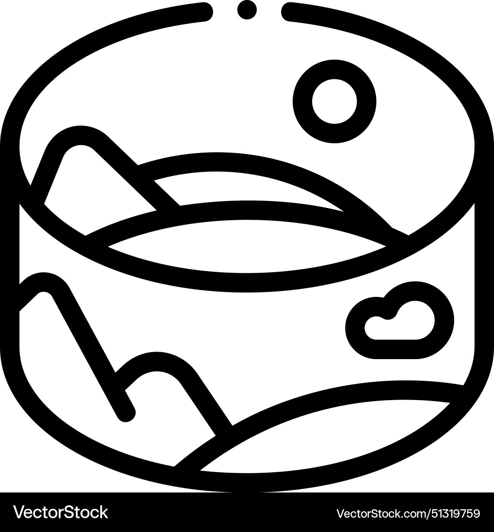 360 icon thin linear style design isolated Vector Image