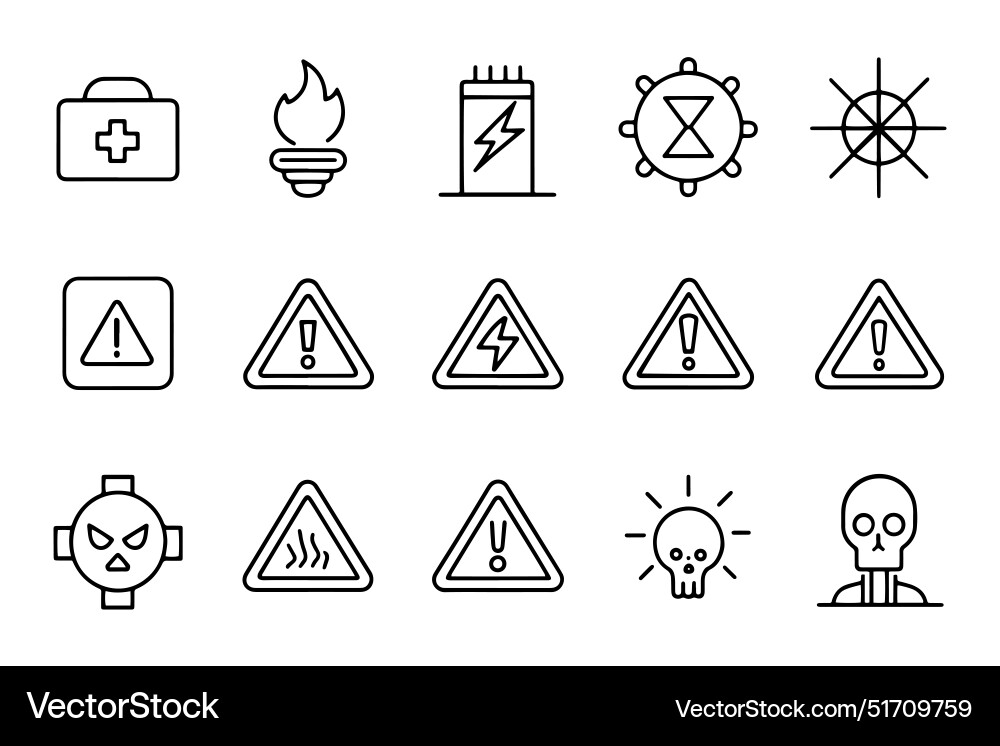 Attention warning danger and safety concept Vector Image