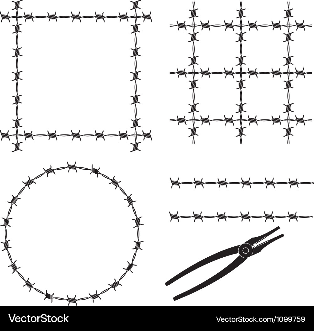 Barbed wire stencil Royalty Free Vector Image - VectorStock
