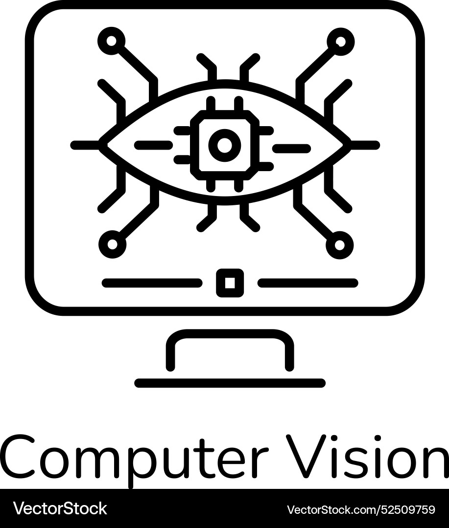 Computer vision Royalty Free Vector Image - VectorStock