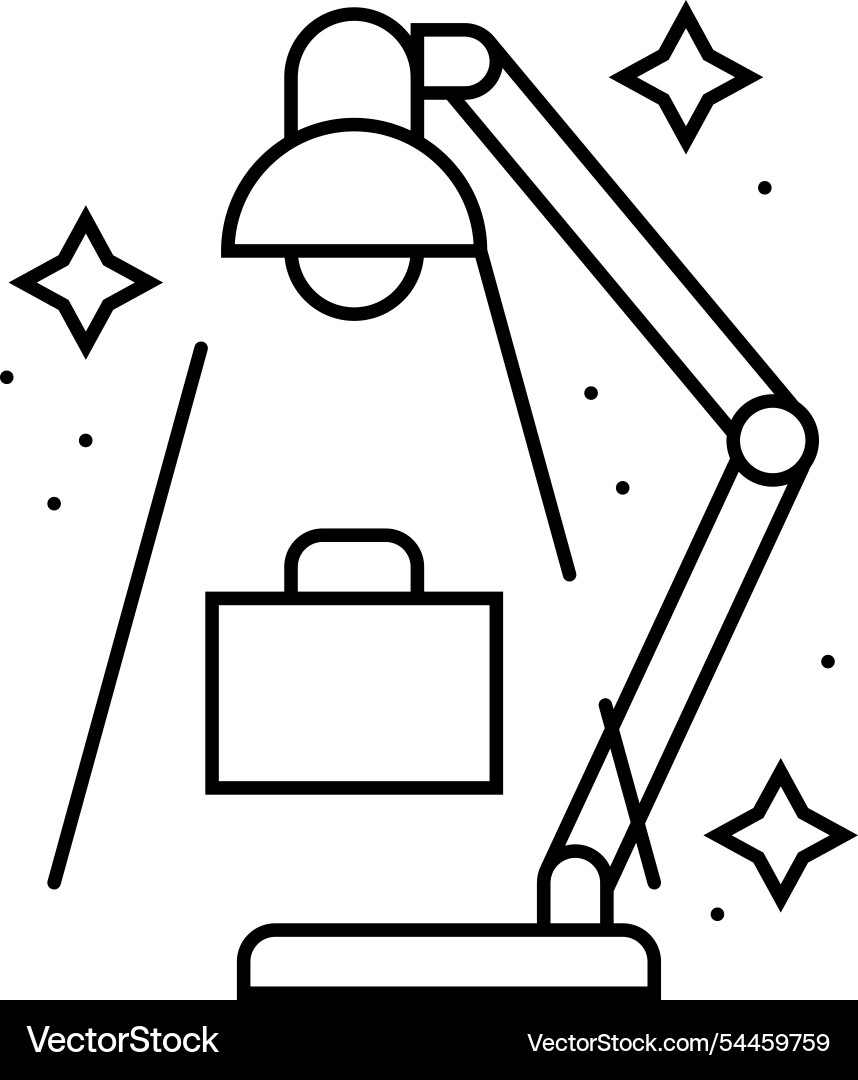 Deep work time management line icon Royalty Free Vector