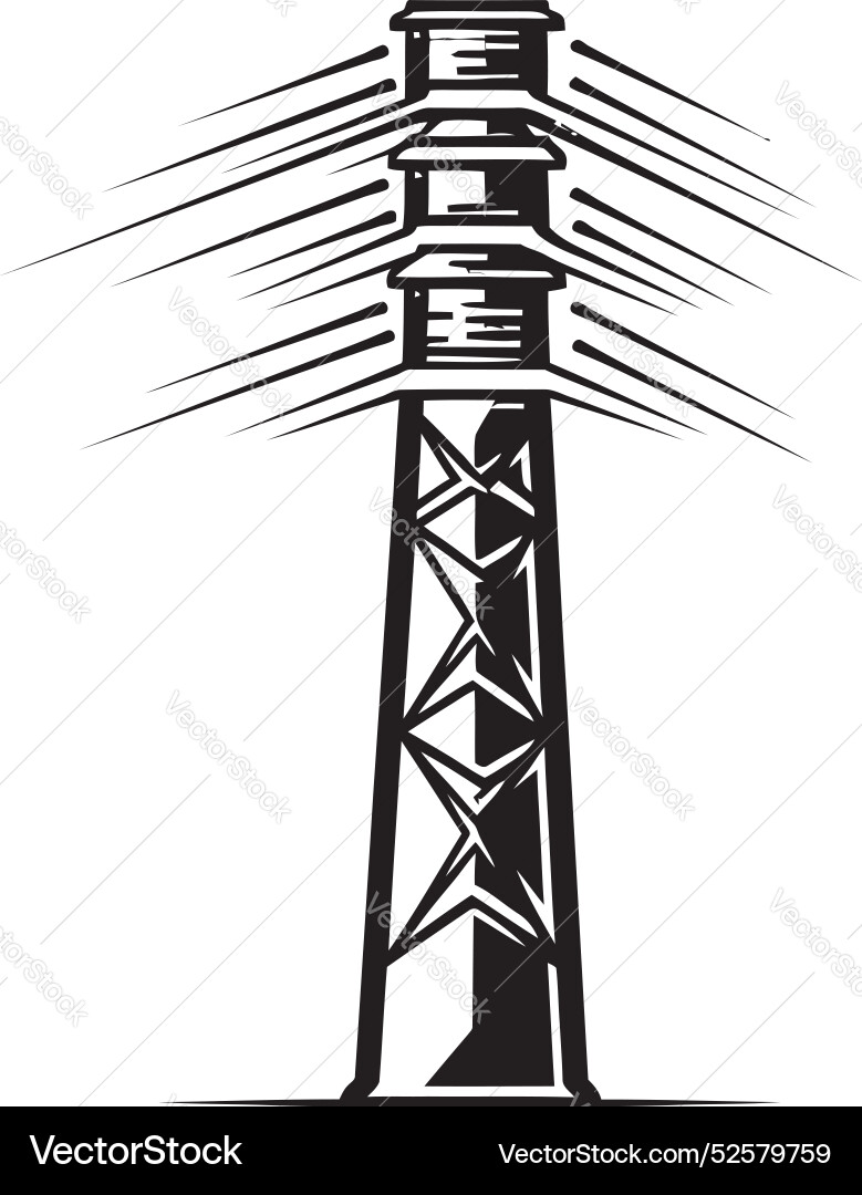 Energyexemplar iconic emblem for high voltage Vector Image