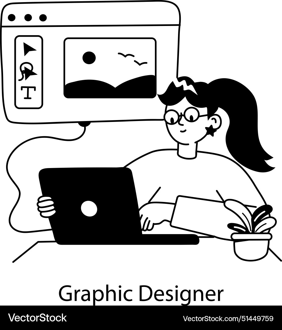 Graphic designer Royalty Free Vector Image - VectorStock