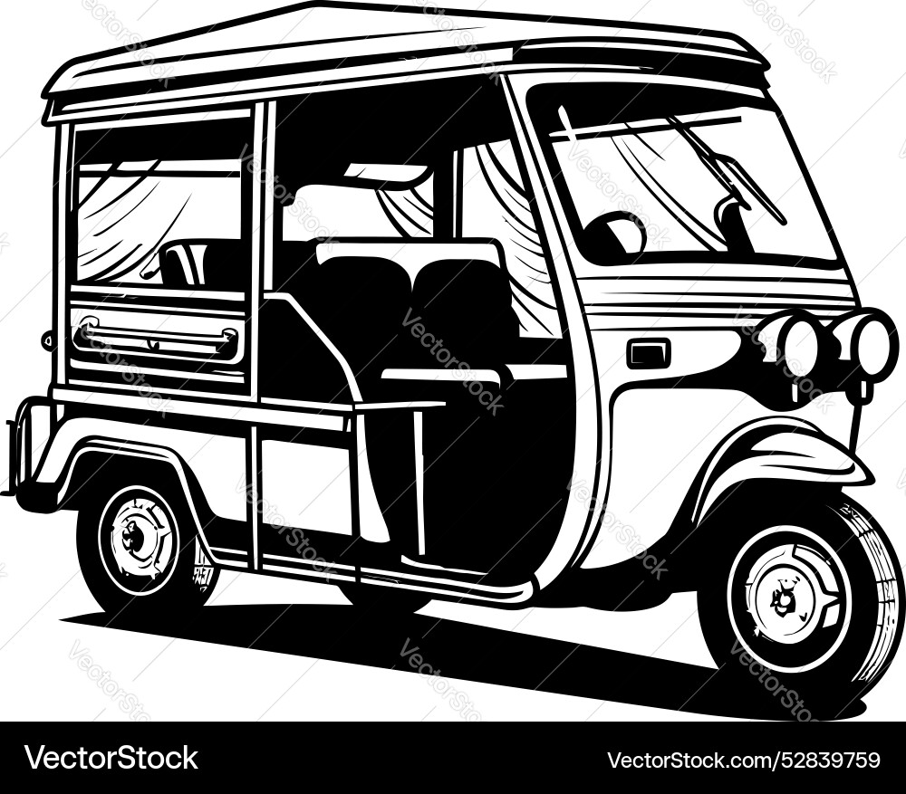Metro rickshaws urban transit logo cityscape Vector Image