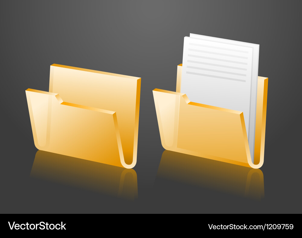 Ordner Icon Lizenzfreies Vektorbild - VectorStock