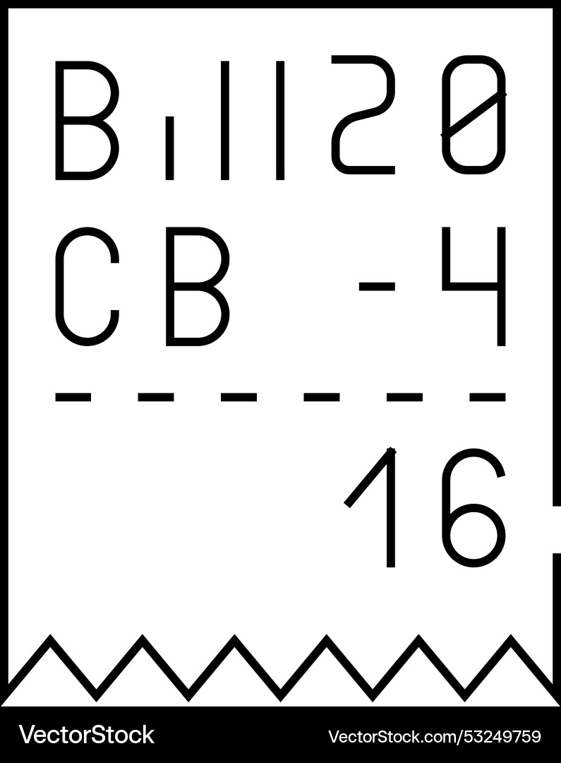 Receipt with sum and cashback line icon Royalty Free Vector