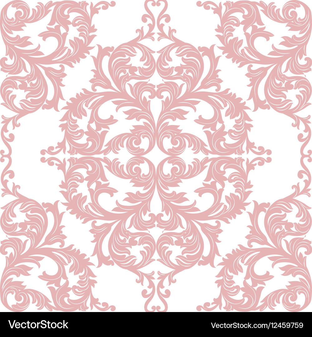 Vintage baroque rococo ornament pattern Royalty Free Vector