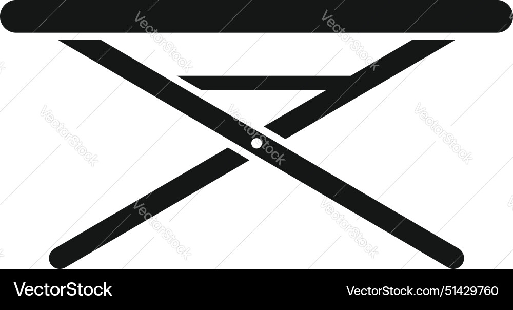 Black icon of a folding ironing board Royalty Free Vector