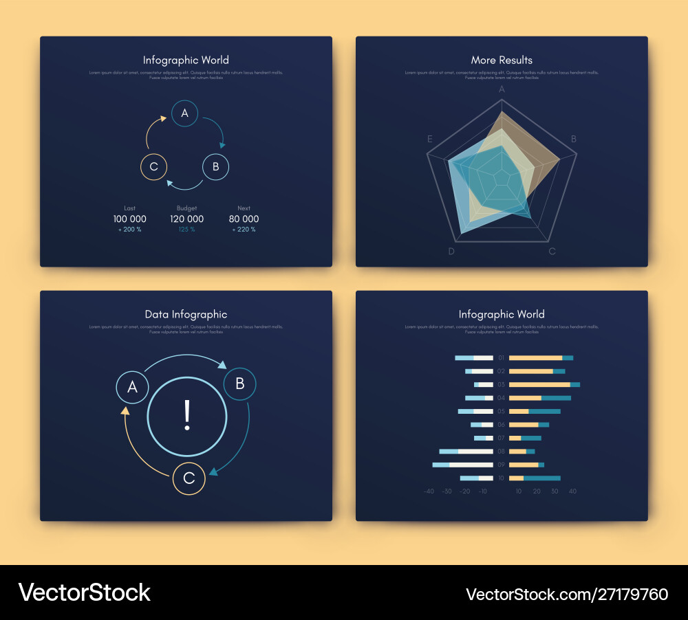 Infographic brochure elements for business Vector Image