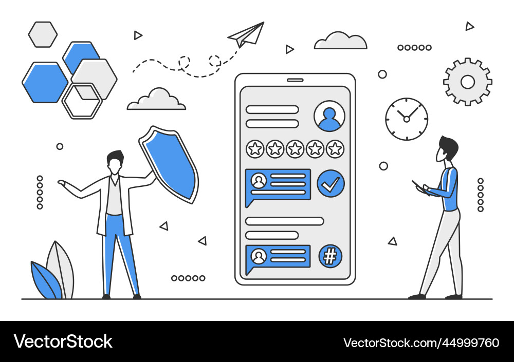 Mobile data protection Royalty Free Vector Image