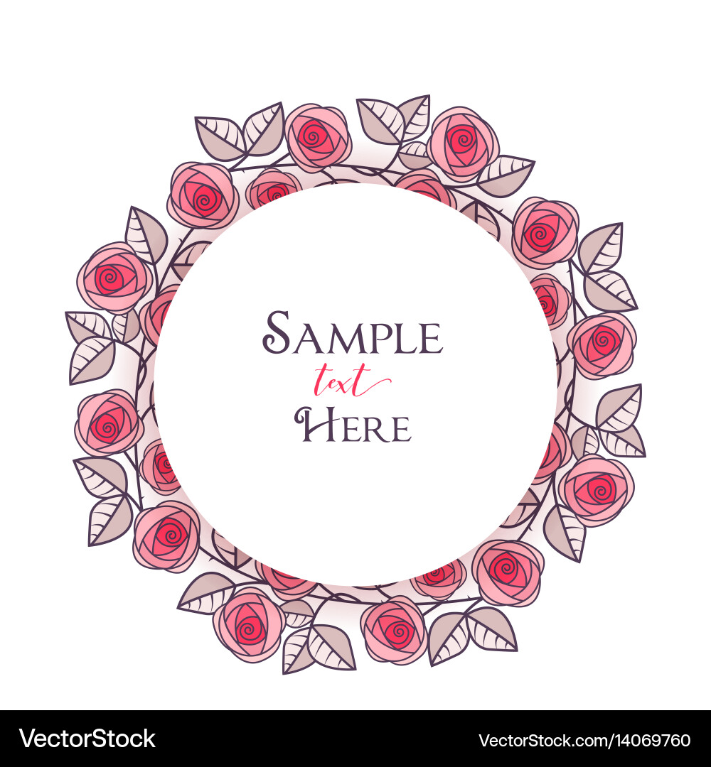 Roses frame Royalty Free Vector Image - VectorStock